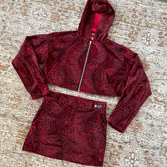 omighty | Dresses | Omighty Red Leopard Set | Poshmark